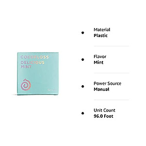 COCOFLOSS Coconut-Oil Infused Woven Dental Floss | Delicious Mint Single | Dentist-Designed | Vegan and Cruelty-Free | 2-Month Supply (33 Yds x 1 Unit)