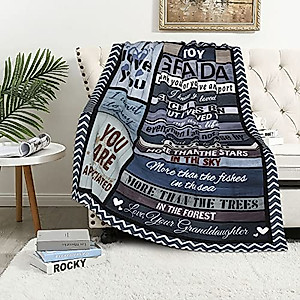 Cobakuey Grandpa Gifts from Granddaughter,Fathers Day Unique Gifts for Grandpa,Grandpa Birthday Gifts,Grandpa Throw Blanket,Best Gifts for Grandpa,Christmas Thanksgiving Gifts for Grandpa 60"x50"
