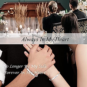 zeqingjw Heart Cremation Bracelet for Ashes Stainless Steel Urn Bangles for Ashes Memorial Keepsake Cremation Memorial Urn Bracelet - Adjustable,Free Fill Kit (Silver)