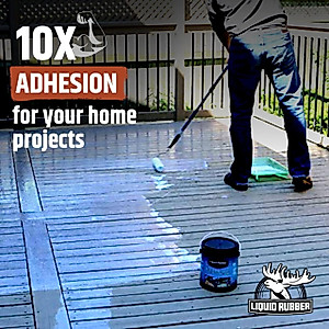 Liquid Rubber Multi-Purpose Primer - Use on Concrete and Wood, Water-Based Non-Toxic and Fast Drying, Easy to Apply, 1 Gallon