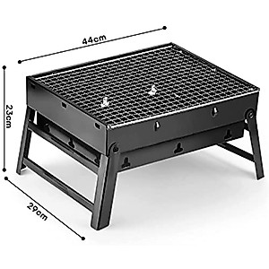BBQ Grill Outdoor Gas grill 2pcs Charcoal grill, a portable, lightweight and compact folding tool, is used for outdoor barbecues, cooking, camping, picnics and parties.
