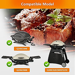 Hisencn 80580 Catch Pan Holder for Weber Q200 and Q300 Series Gas Grill, Drip Tray for Weber Q200 Q300 Q220 Q240 Q2000 Q2200 Q320 Collection Pan with 15 Pack Aluminum Foil Liner Replace Part for 41877