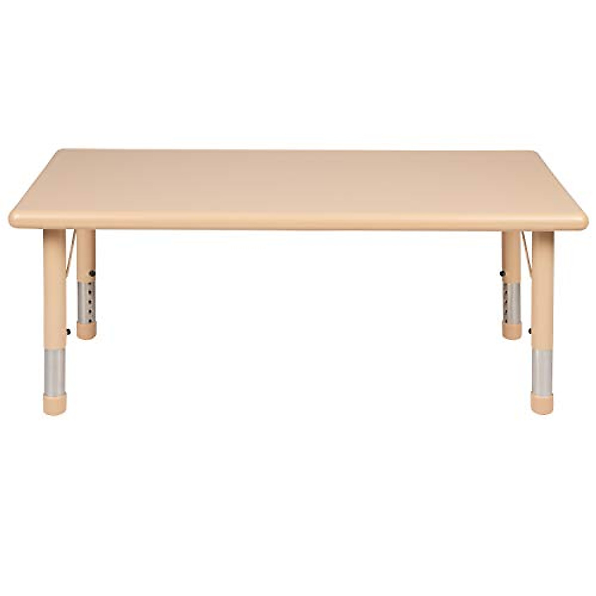 Flash Furniture 24"W x 48"L Rectangular Natural Plastic Height Adjustable Activity Table