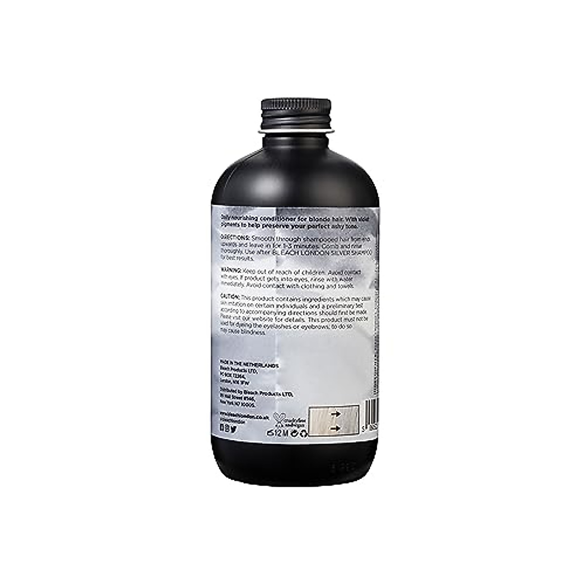 BLEACH LONDON Silver Conditioner - Ashy Blonde Rinse, Color Toning and Preserving, Vegan, Cruelty Free, Daily Hair Nourishment, Color Depositing Formula, 8.45 fl oz