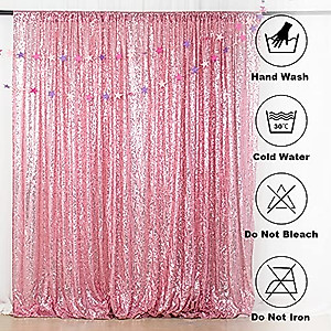 ShiDianYi 4FTX6FT-Fuchsia Pink-Sequin Photo Backdrop, Wedding Photo Booth,Photography Background (Fuchsia Pink)
