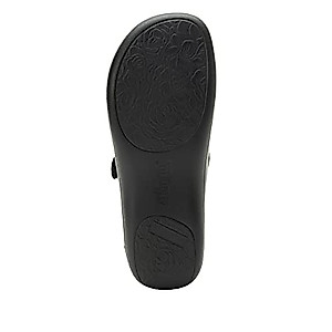 Alegria Kourtney Mary Jane Women's Comfort Shoes Embloom Black Vegan Leather 9 M US