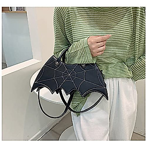 KUANG! Women Bat Wing Shoulder Bag Fashion Halloween Spider Web Tote Purse Crossbody Handbags Purse for Girls
