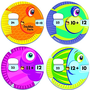 Carson Dellosa EZ-Spin Addition Math Manipulative, 18 Piece Bulletin Board Cutouts, Addition Bulletin Board and White Board Decorations, Math Classroom Décor