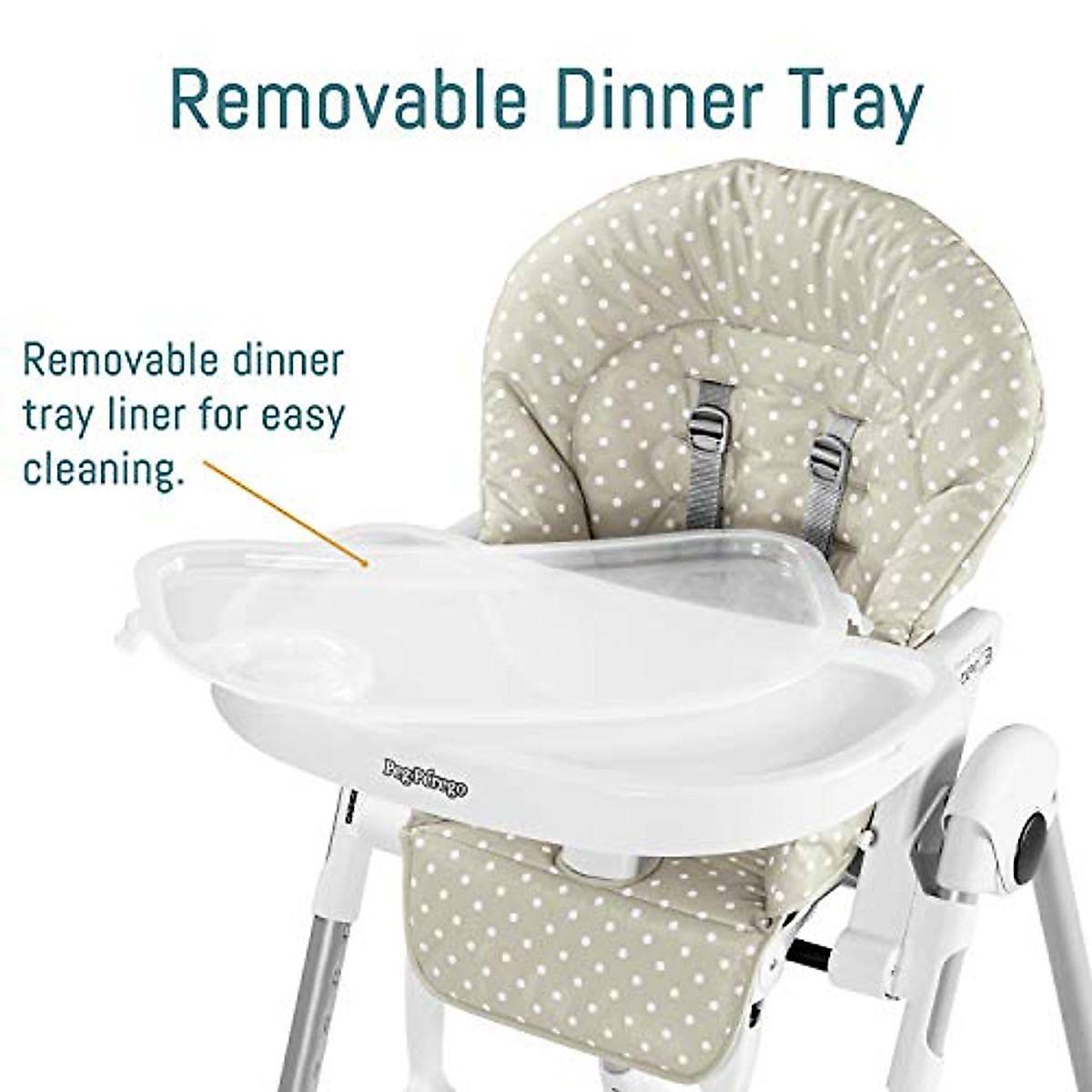 Peg Perego Prima Pappa Zero 3 - High Chair - for Children Newborn to 3 Years of Age - Made in Italy - Mon Amour (Beige & Pink)