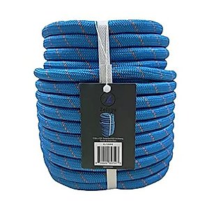 Zeluga ZL135RB 0.55in. x 125ft. Double Braid 8400 Lbs Breaking Strength No-Stretch Rope, Blue