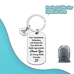 Xiahuyu Thank You Gifts Employee Appreciation Gifts Keychain Employee of the Month Gifts Coworker Thank You Gifts Employee Gifts for Christmas Birthday Work Anniversary Leaving Retirement