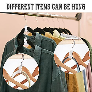 100PCS Clothes Hanger Connector Hooks, Space Saving Clothes Hanger Connector, Hanger connectors for Plastic Hangers, Clothes Hanger Connecting Hooks（White）. (Green)