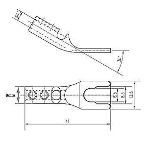 Speaker Spade Plug Connectors, Screw Locking Speaker Wire Connector with Allen Wrench+Heat Shrink Tubing, Fork Y Spade Lugs 45 Degree for Speaker Wire DIY 4PCS (Pure Copper Knurled Style)