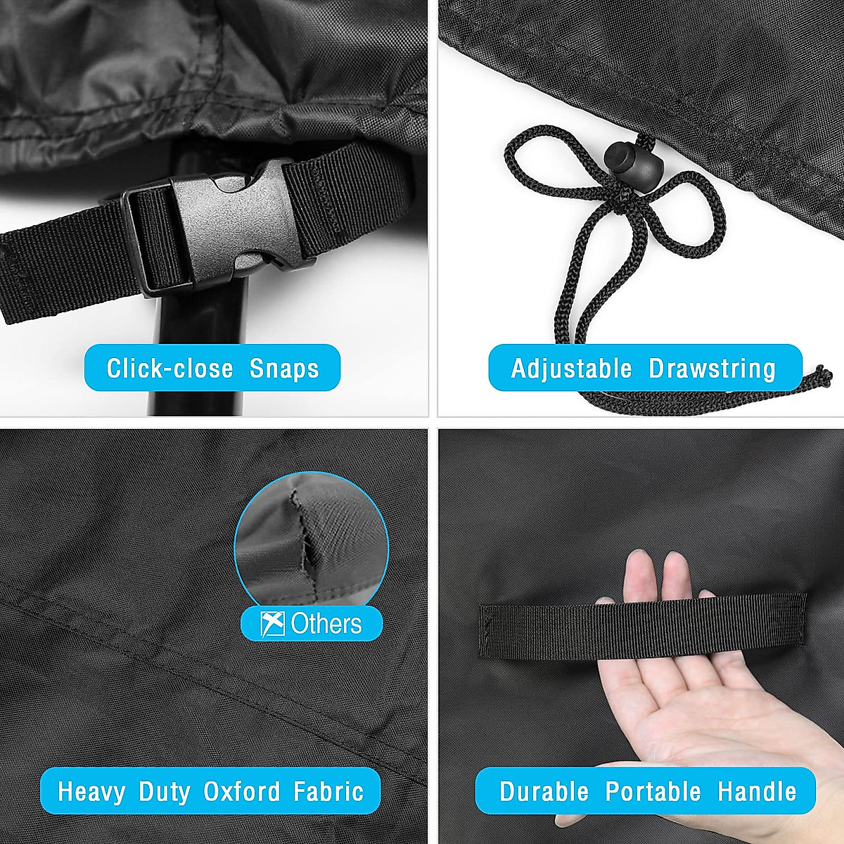 Kingling Patio Furniture Covers, Outdoor Furniture Cover Waterproof Rectangle Outdoor Table Cover Patio Covers for Outdoor Sectional Cover (52" X52" X29")