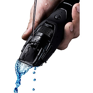 Panasonic Newest Wet/Dry Beard Cordless Men's Beard Trimmer with Precision Dial, Adjustable 19 Length Setting, Rechargeable Battery, Washable, BROAGE Black Cleaning Cloth
