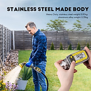 CGOLDENWALL 1” Turbine Fuel Meter, Stainless Steel Water Meter with 1-inch NPT Adapters, Gallon Liquid Flowmeter, Digital Inline Flow Meter for Liquids, Required Flow Rate 2.5-26GPM