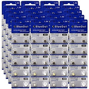 Lot of (200) Count Pieces AG4 377 LR626 SR66 Coin Button Cell Battery Suitable for Watches, Clocks, Toys, Calculators, Remote Controls and More, Bulk - Not in Retail Packaging