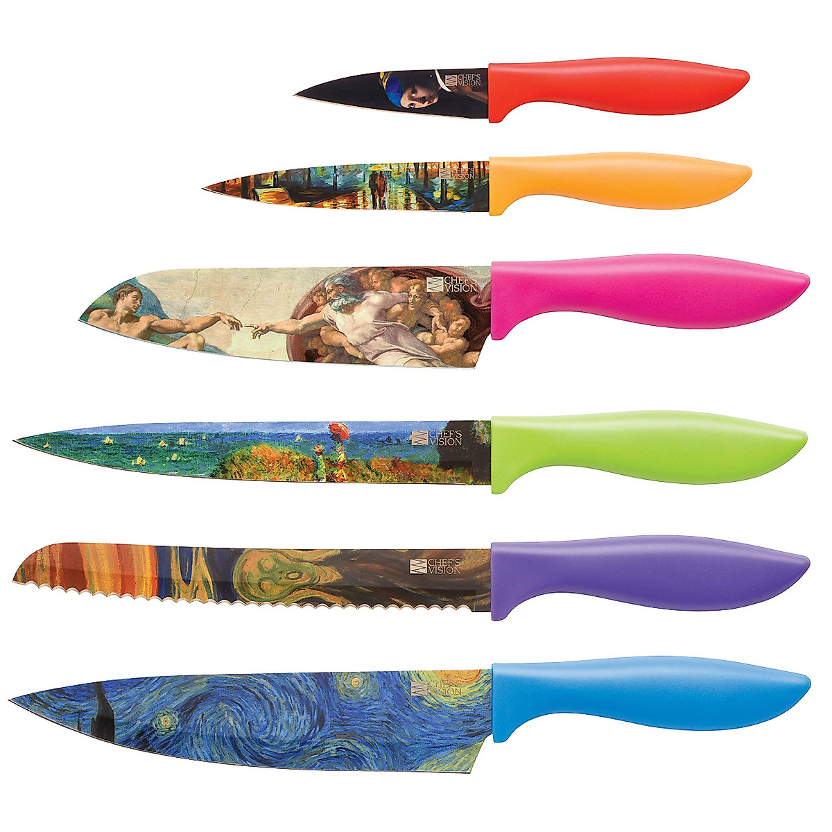 CHEF'S VISION Cosmos Knife Set Bundle With Masterpiece Knife Set