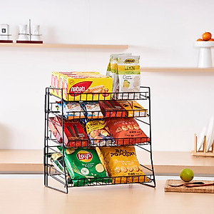 Glolaurge Candy Display Rack, Snack Display Stand, Wire Chip Organizer for Countertop, Stores, Office