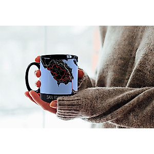 Ultra Marathon 50KM San Francisco Gifts and Souvenirs - Unique Drinkware - Ultra Marathon 50KM Race Memento - 11oz Black Ceramic Mug