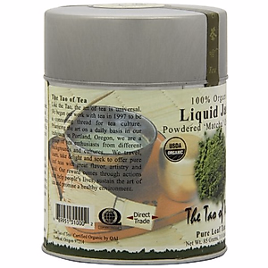 The Tao of Tea Liquid Jade Powdered Matcha Green Tea, Loose Leaf, 3 Oz