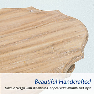 NIKKY HOME Farmhouse Risers Display Stands, Rustic Wooden Pedestal Decorative Tray, Centerpiece Decor for Coffee Bar Table, Kitchen Counter, Dining Room