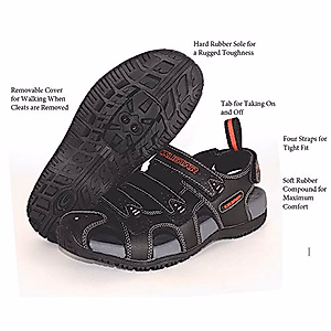 Exustar E-SS503 Bike Sandal, Black, 45/46 Euro or 11-12 US