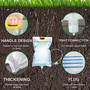 HUHKOUAE 5Pcs Plant Drip Bag, Plants Automatic drip Irrigation with Valve Kits,for Plant Flower Life House Device Watering System
