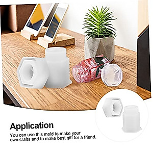 SEWACC 1pc Storage Box Mold Silicone Tray Mold Jewelry Organizer Box Hand Mold Box Silicone Molds DIY Bottle Jewelry Container Handmade Mold Storage Bottle Mold Storage Container Mold