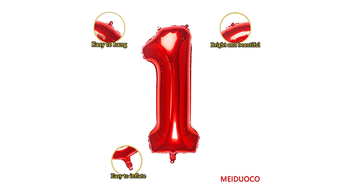 32 Inch Red Number 1 Balloon - Perfect Decoration
