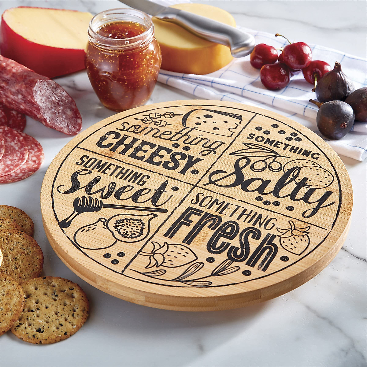 Copco Bamboo Charcuterie Lazy Susan, 10 Inch, Bamboo