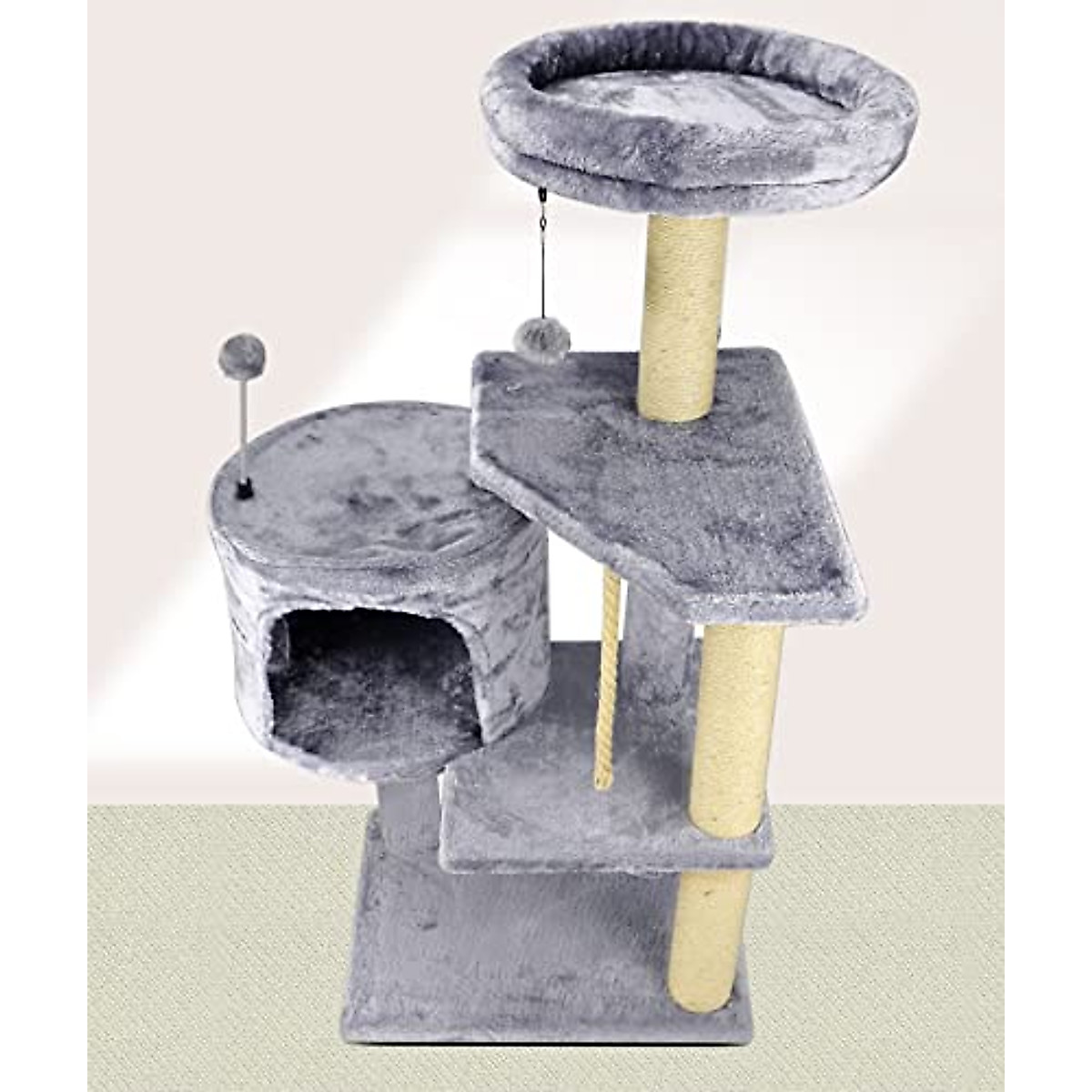 TINWEIUS 01A Cat Tree Scratching Toy Activity Centre Cat Tower Furniture Scratching Post