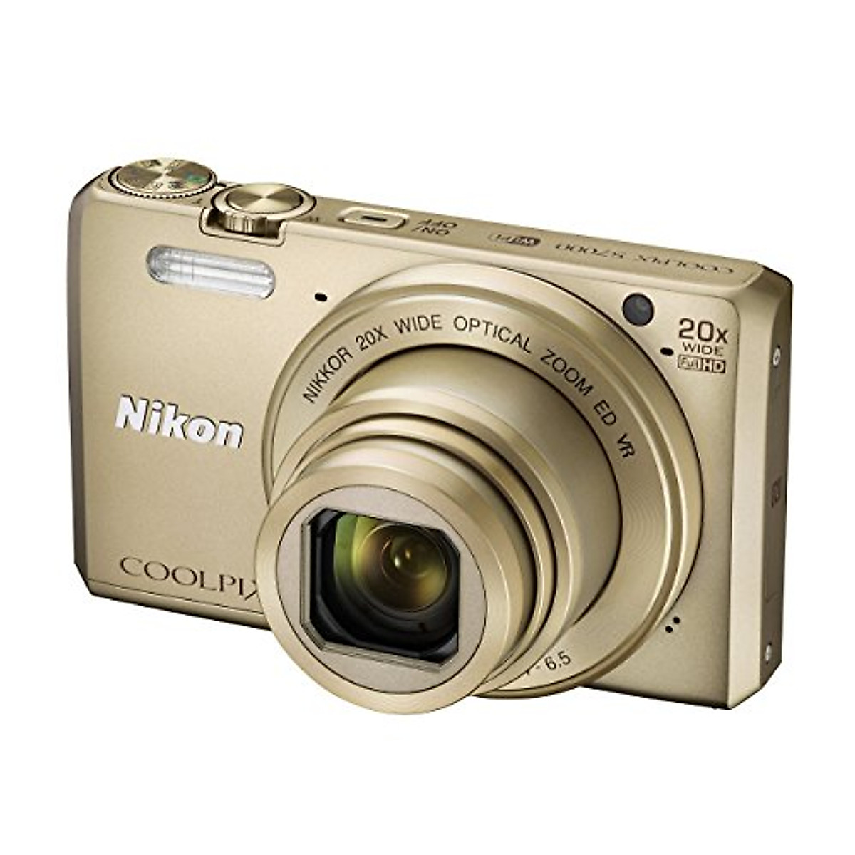 Nikon COOLPIX S7000 Digital Camera (Gold) - International Version (No Warranty)