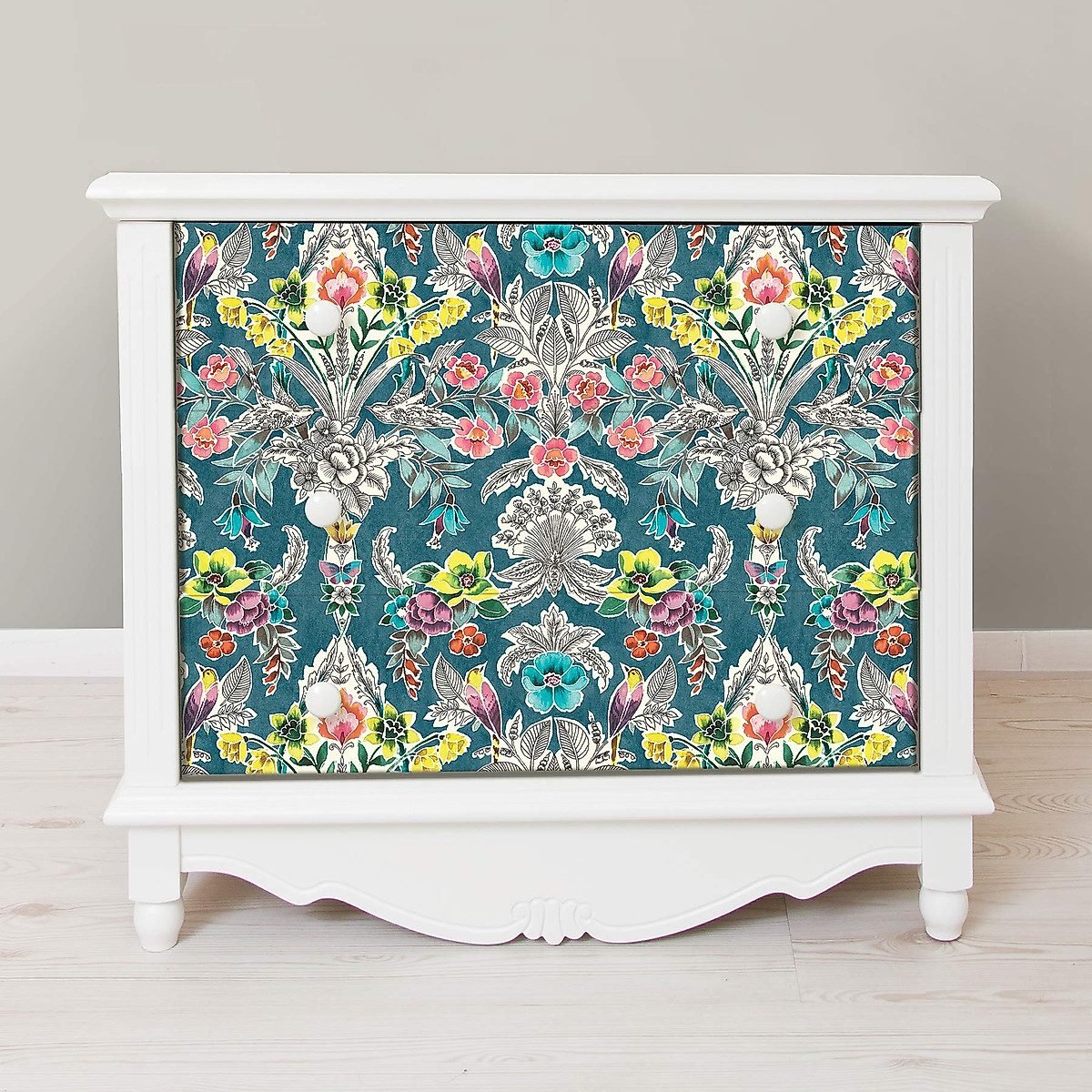 NuWallpaper NU3037 Summer Love Teal Peel & Stick Wallpaper, Multicolor