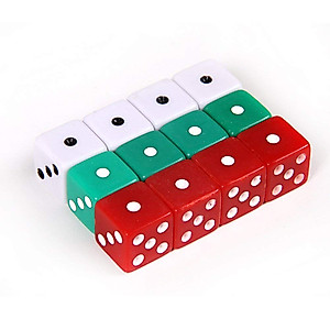 hand2mind Red, Green and White Dot Dice (Set of 144)