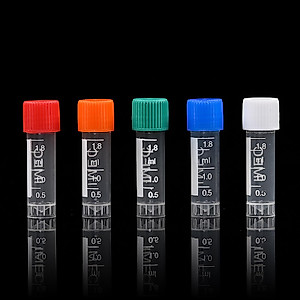 Cryogenic Vials 2ml - Cryo Tubes with Screw Caps - Self Standing Cryogenic Vial (2ml-Blue/(500pcs))