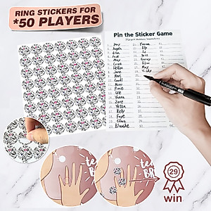 Bridal Shower Games, Pin The Ring On The Bride, Bridal Shower Engagement Wedding Shower Bachelorette Party Games 50 Guests