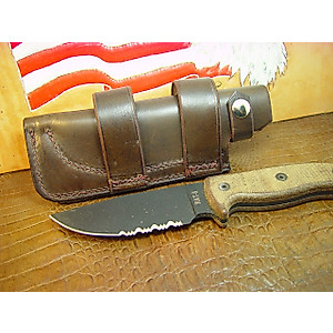 Custom Made Ontario Rat 5 Horizontal Knife Sheath Made Out of 9 oz. Leather.