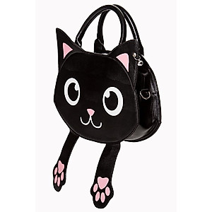 Lost Queen Women's Peek-a-Boo Purse Bag of Tricks Cat Handbag Ladies Shoulder Bag