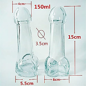 Romehaha Wine Glass Set of 4(150 ml), Sexy Funny Cup Cocktail Glasses,Creative High Boron Beer glass,Juice Drinking Cups for Bar Night Club Party KTV,Mini Mug Shot Glasses 2.4'' W X 5.9'' H