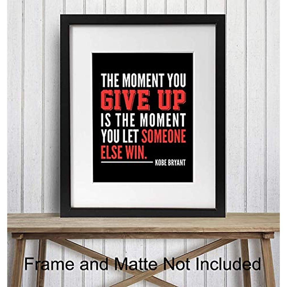 Inspirational Quote - Unique Gift for LA Lakers Fan, Boys, Men, Teens - Motivational Wall Decor, Art Decorations for Office, Bedroom, Living Room - 8x10 UNFRAMED Basketball Poster Print