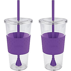 Copco Set of 2 Sierra On The Beach Purple Cold 24 Ounce Tumblers