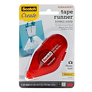 Scotch Tape Runner, Double Sided Tape Roller, .31 in x 49 ft, 1/Pack
