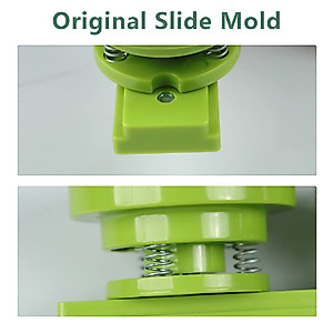 Happizza Button Maker Heart-Shaped Mold, Heart shape Interchangeable Die Mold Button Maker Mould Suitable for Slide Rail Button Maker Machine Pin Maker Machine Button Press