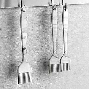 FIVETAS 1.97"x9.84"Heat Resistant Food Grade Silicone Pastry brush Basting Brush for Cooking,BBQ,Meat,Desserts.Kitchen Brush for Sauce Butter oil.Stainless Steel Core Handle.BPA Free. Marbling.