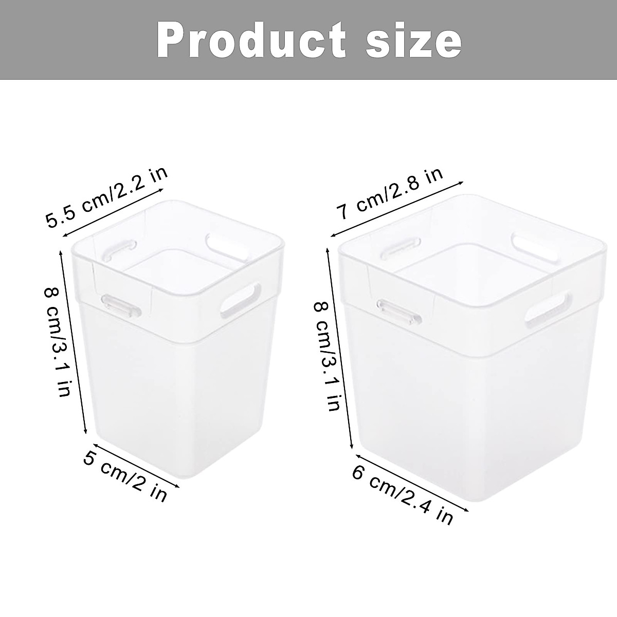 Klyuqoz Fridge Door Organizer, Refrigerator Organizer Pack of 4, Plastic Mini Fridge Accessories for Fridge Counter Desktop Cabinet Kitchen Organization Storage, 2 Large and 2 Small