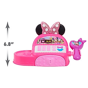 Disney Junior Minnie Mouse Bowtique Cash Register with Sounds and Pretend Play Money, Kids Toys for Ages 3 Up, Amazon Exclusive by Just Play