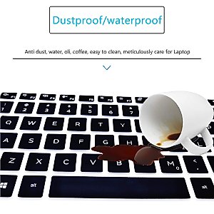 MUBUY Keyboard Cover Design for 13.3" Dell Latitude 5000 Series 5300 5310 Laptop and Dell Latitude 7000 7300 13.3" Laptop Keyboard Protective Skin Without Pointing-Black
