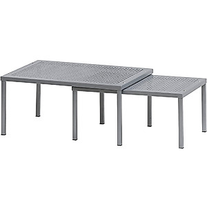 Simple Houseware Expandable Stackable Kitchen Cabinet and Counter Shelf Organizer, Silver