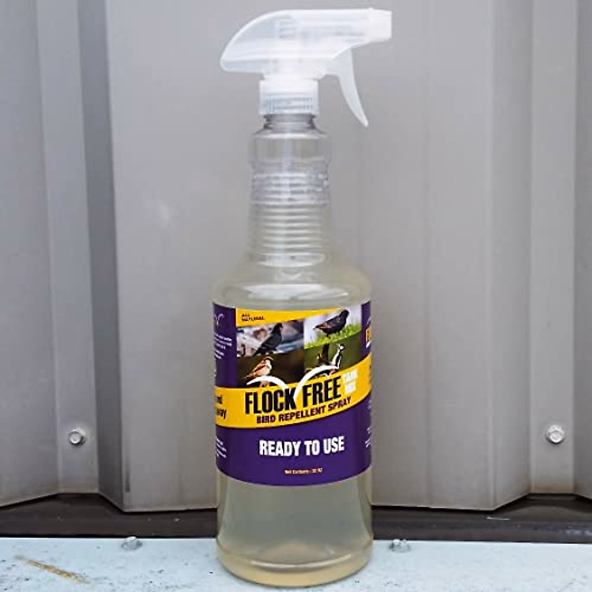 Flock Free Bird Repellent Ready Spray, Ready to Use Bird Spray, Residential Bird Problem Solution, 32oz